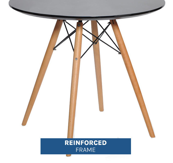Iconic Round Wooden Table Black – The Order